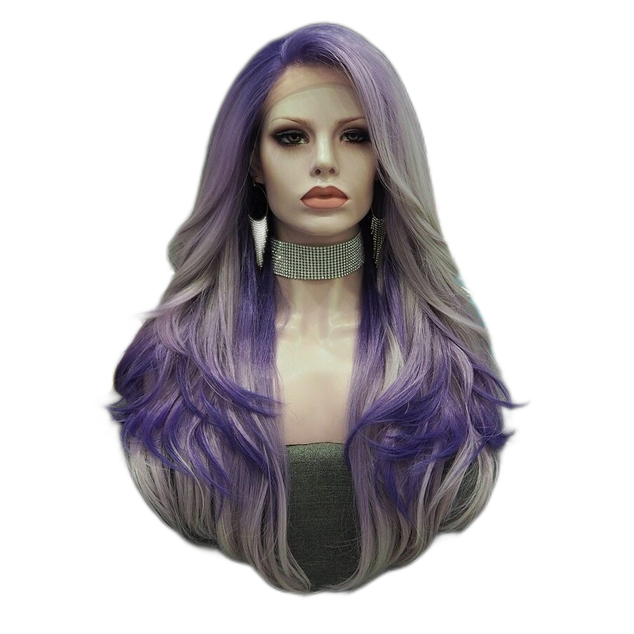 Didi Divine Ombre Purple Grey Lace Front Wig – The Drag Queen Store