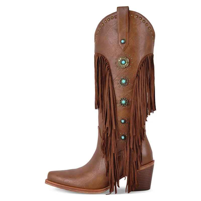 Fringe Rebel Western Boots – Drag Cowgirl Statement Boots – The Drag ...