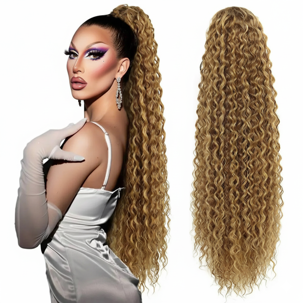 The "Main Event" 32-Inch Kinky Curly Drawstring Pony | High-Volume Per ...