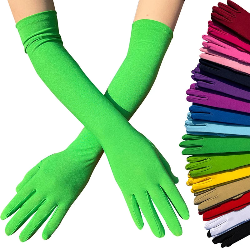 Diva Long Stretch Satin Gloves – The Drag Queen Store