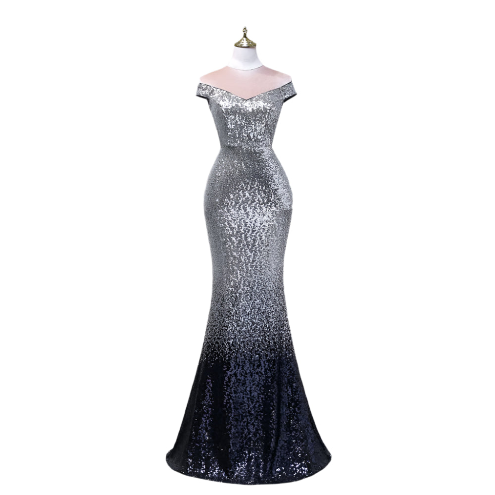 Drag Queen’s Showstopper: Sequined Mermaid Gown in Grey & Wine – The ...