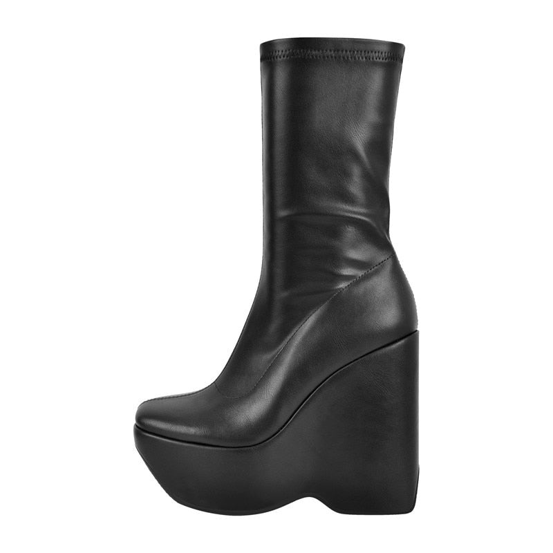 Cookie Crumbles Wedge Platform Booties – The Drag Queen Store