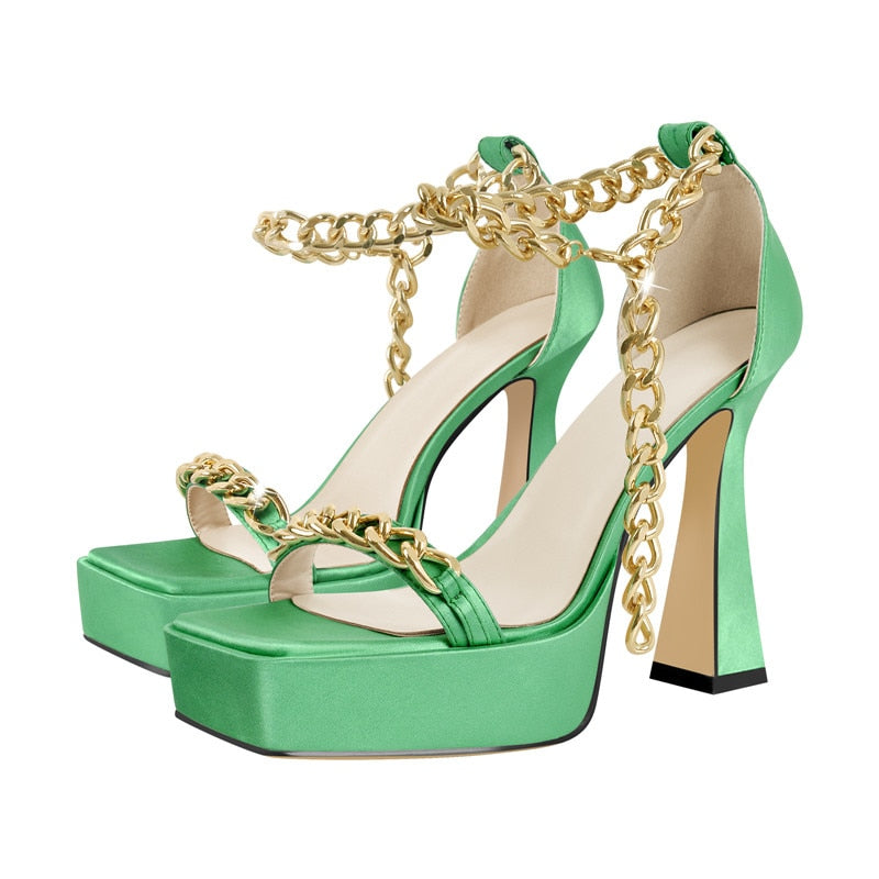 Angie O’Plasty Platform Peep Toe Sandals – The Drag Queen Store