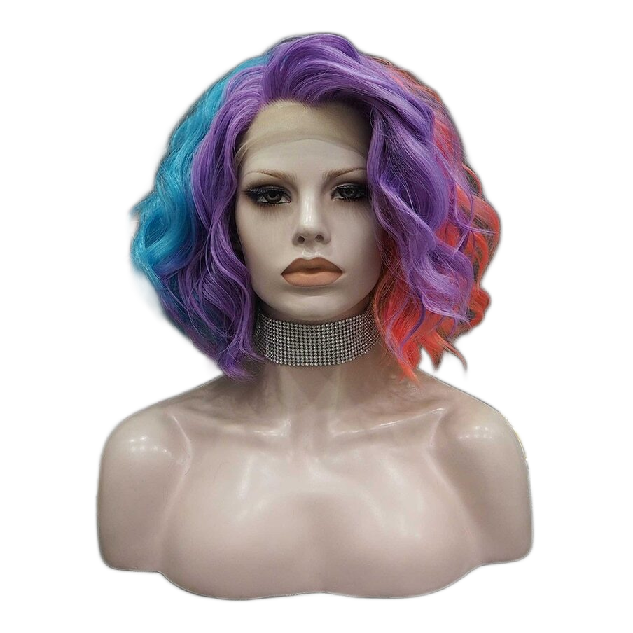 Raye Nessance Colorful Short Bob Rainbow Wig – The Drag Queen Store