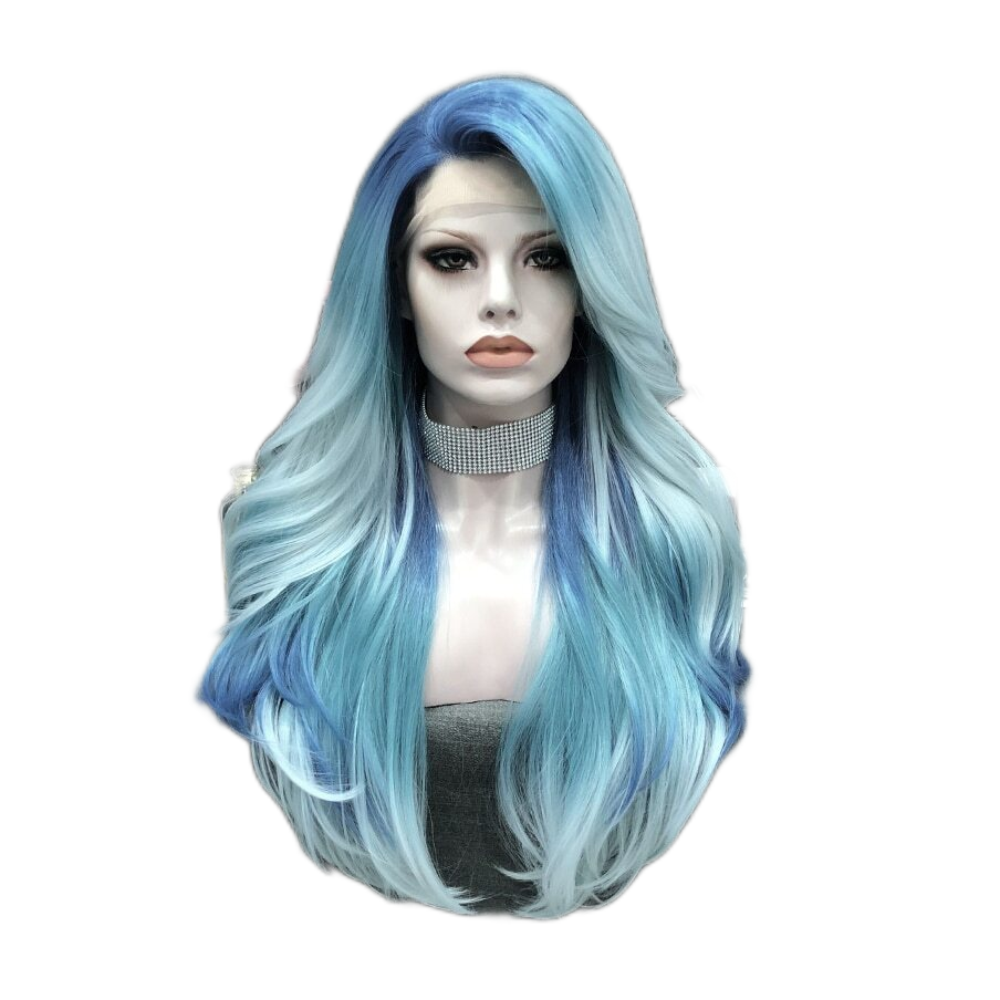 Roma Ence Ombre Blue Lace Front Wig – The Drag Queen Store