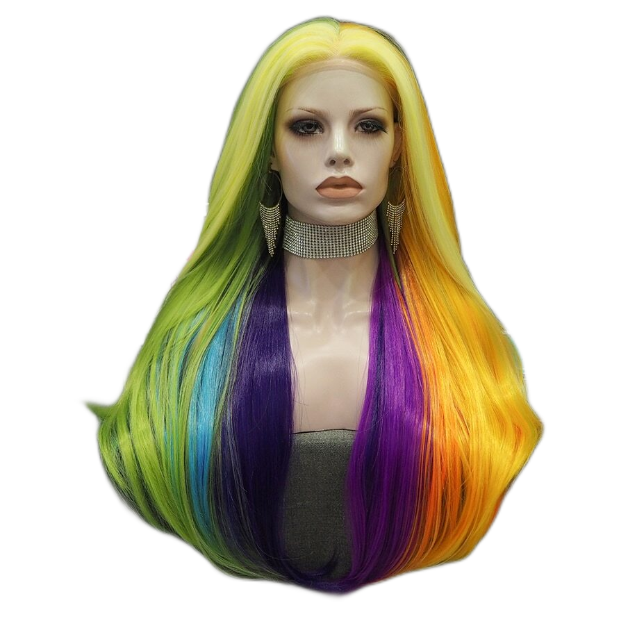 Noctilucent Rainbow Lace Front Wig – The Drag Queen Store