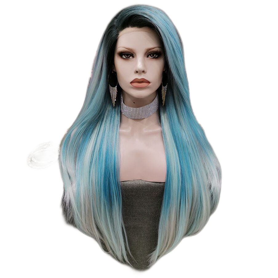 Adda Miration Ombre Blue Grey Lace Front Wig – The Drag Queen Store