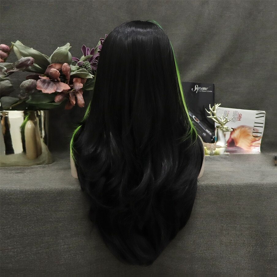 Queen Jolene Black Wig With Highlights – The Drag Queen Store