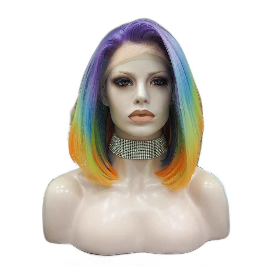 Queen Sylvia Rainbow Short Bob Wig – The Drag Queen Store