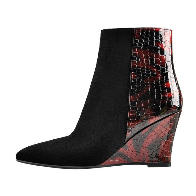 Tia Sympathy Wedge Ankle Booties – The Drag Queen Store