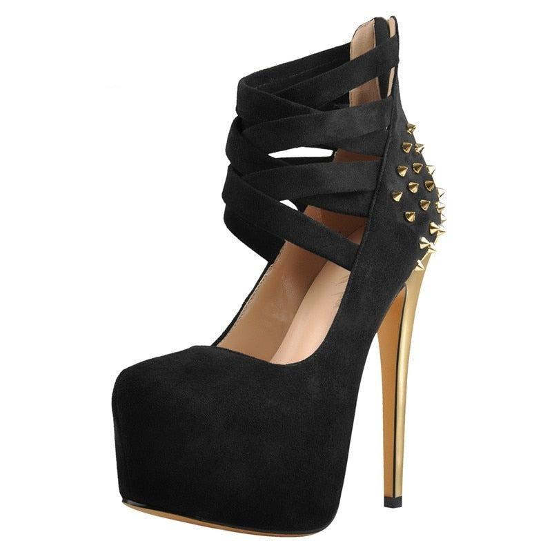 Hazel Nutt Strappy Pumps – The Drag Queen Store