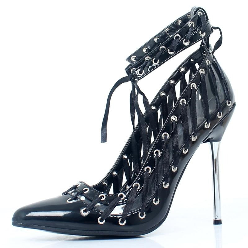Rey Markeble Lace Up Pumps – The Drag Queen Store