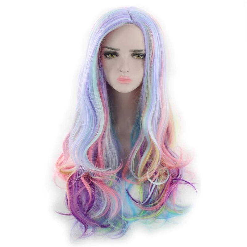 Multicolor Long Curly Mermaid Wig – The Drag Queen Store